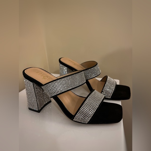 Rouge Helium | Shoes | Sparkling Square Hill Shoes | Poshmark